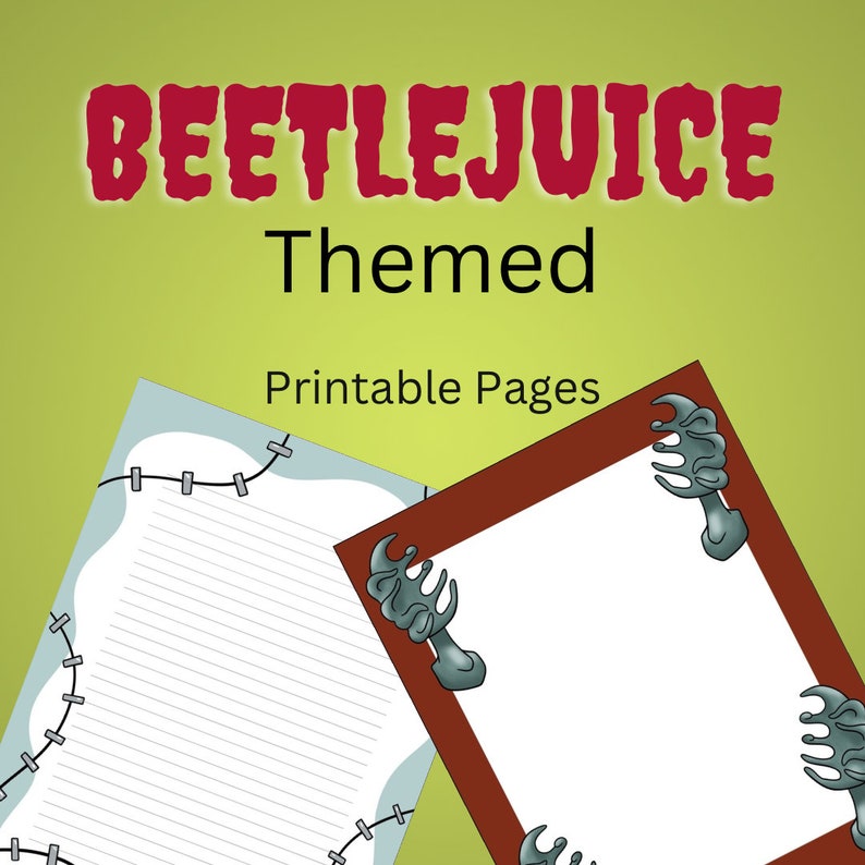 Printable Stationery - Beetlejuice Theme - Etsy