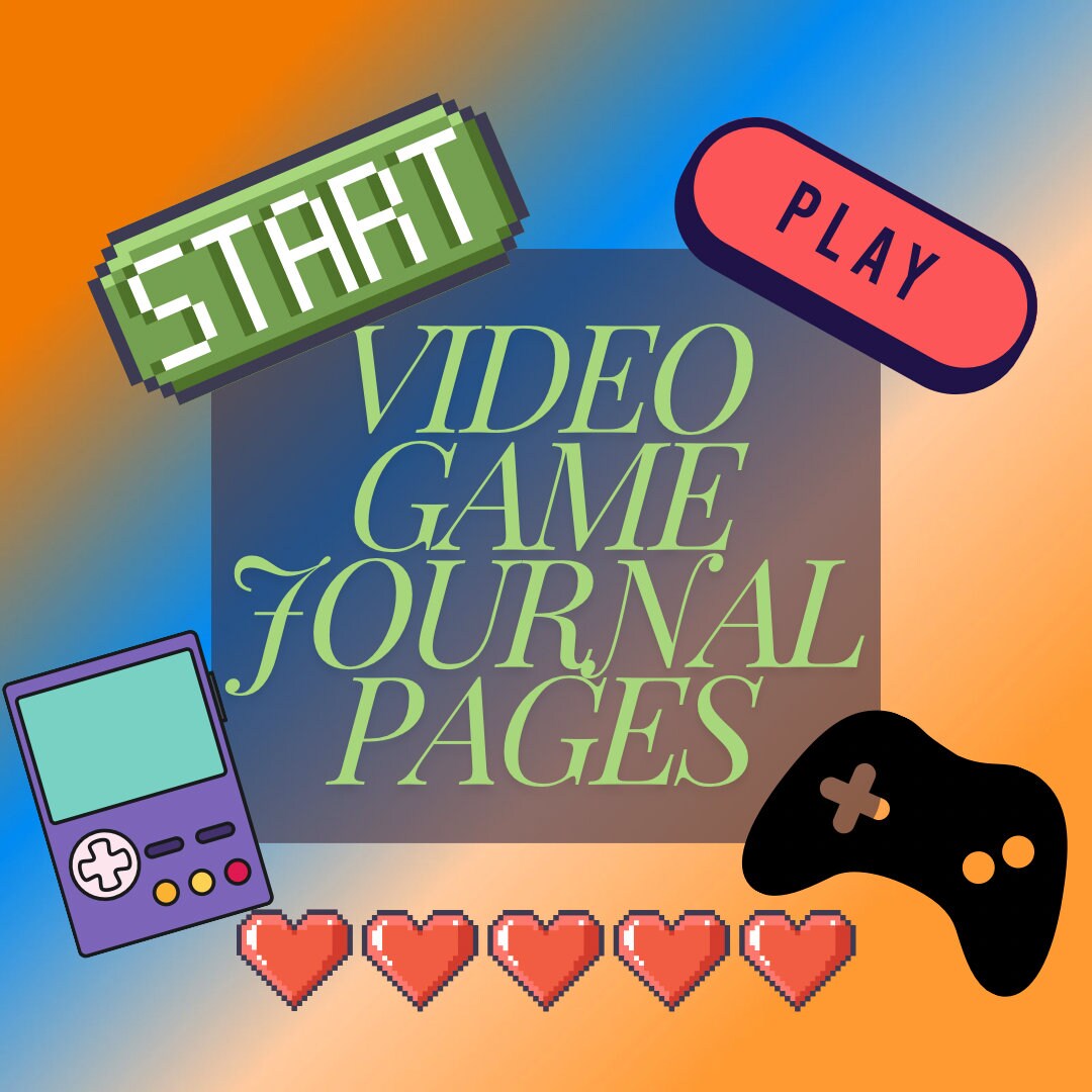 Video Game Journal Pages - Etsy