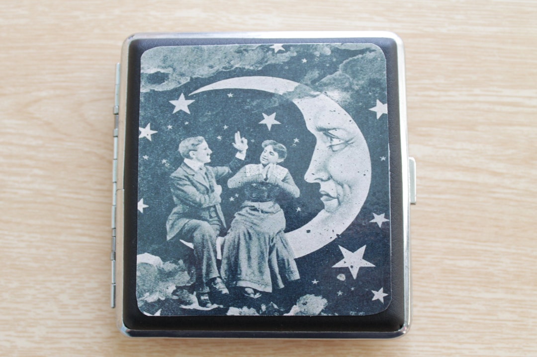 Victorian Girl on the Moon Cigarette Case, Funny Cigarette Holder ...