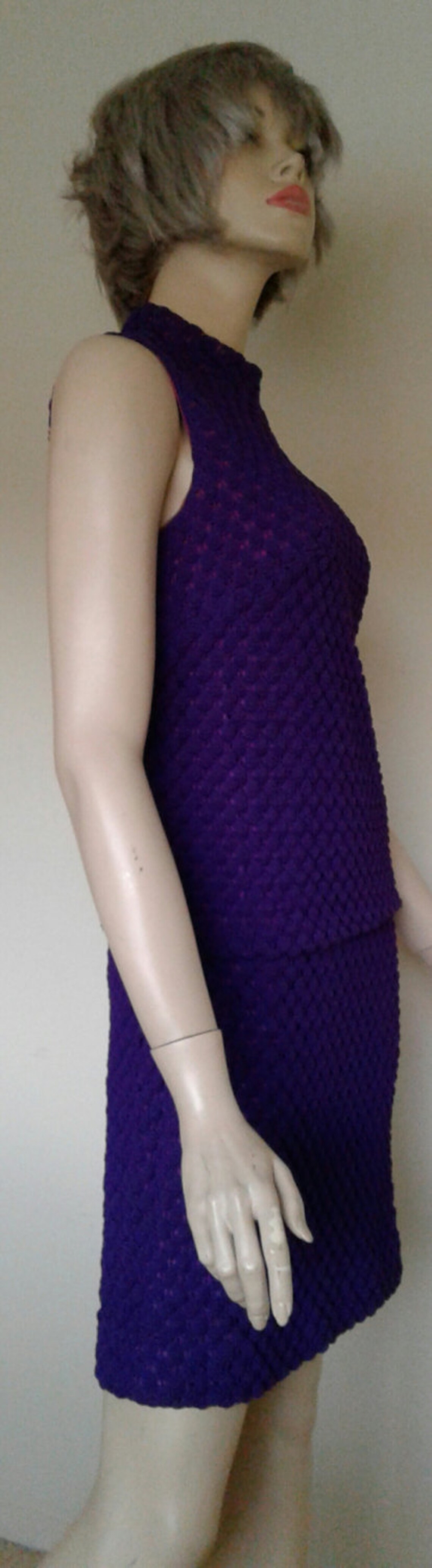 Mod Vintage Purple 60s/70s Dress /sz Medium/1970 Modern Groovy - Etsy