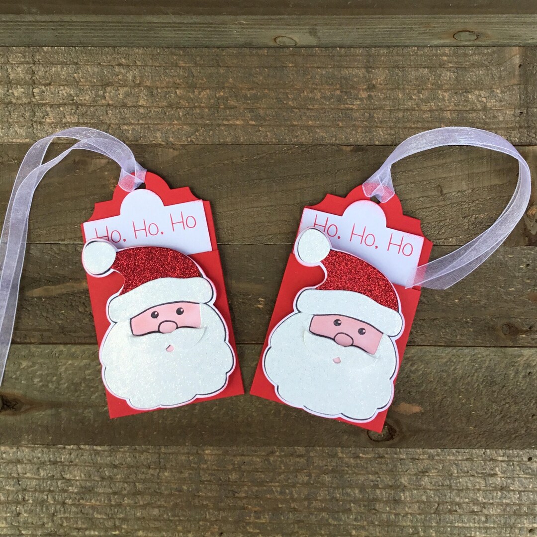 Santa Gift Tags, Santa Gift Card Holder, Christmas Tags, Holiday Tags ...
