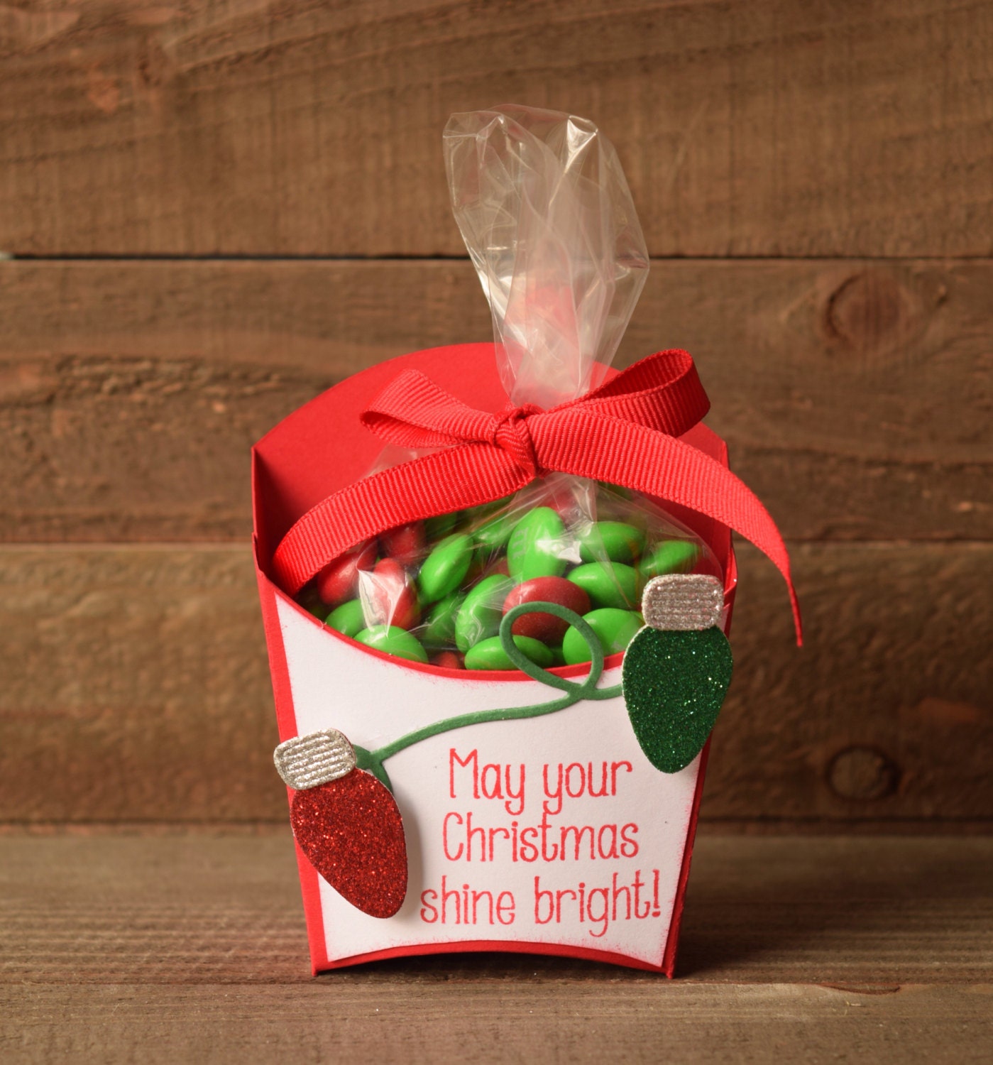 Christmas Party Favor, Christmas Treat Box, Christmas Light Treat Box ...