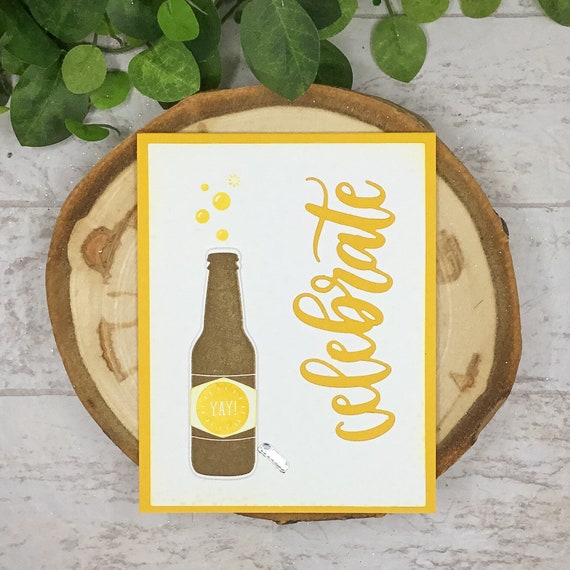 Beer Birthday Card Celebrate Card for Him Beer Bottle | Etsy