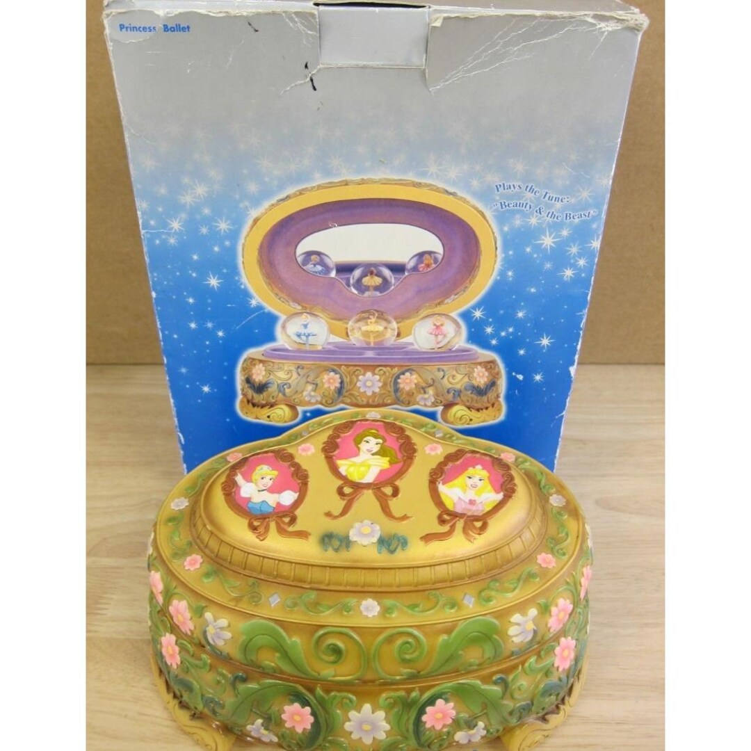 Vintage 1991 Disney Princesses Music Box Plays Beauty and the Beast ...