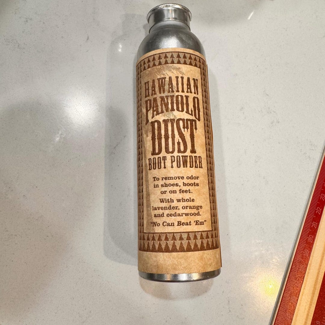 Hawaiian Paniolo Dust Boot Powder Lavender Orange Cedarwood Odor ...