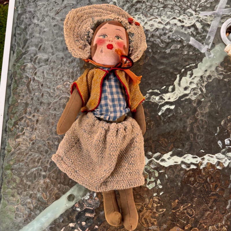 Antique Blue Rag Doll - Etsy