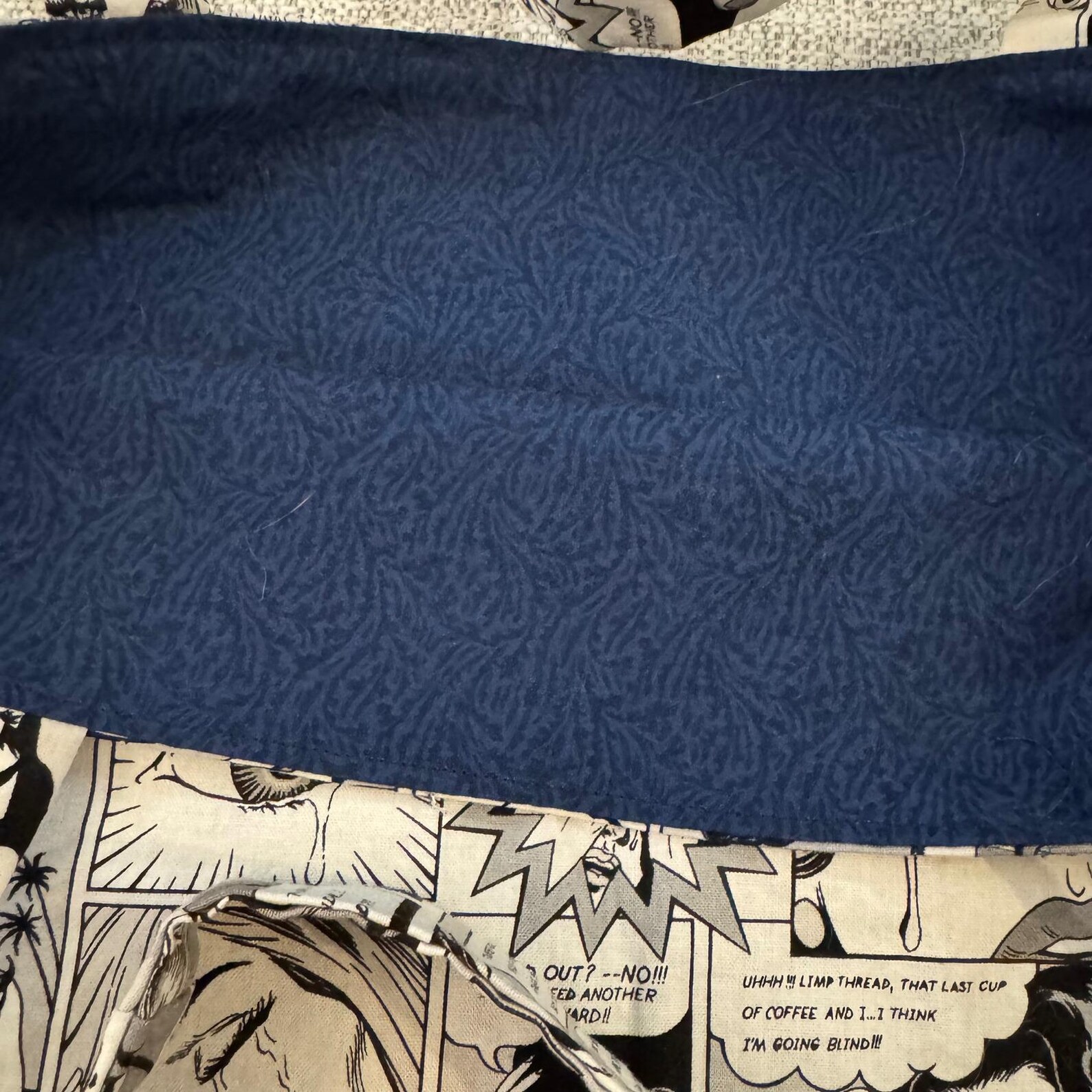 Handcrafted Comic Book Tote Bag Black & White Print Reusable Shopping ...