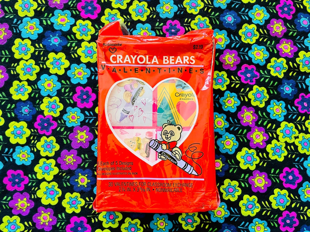 Cute Adorable 80's Vintage Crayola Crayons Bears Valentines With ...