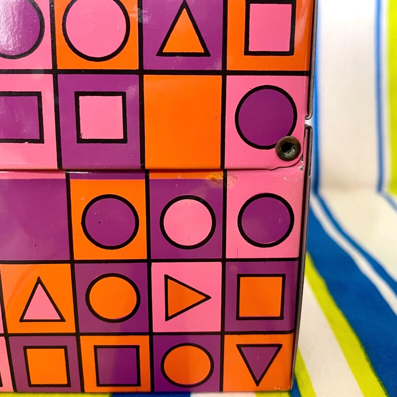 Vintage 60's/70's Metal File Box Recipe Storage Desk Organizer Mod ...