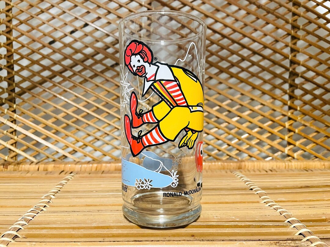 Vintage 1977 Mcdonald's Ronald Mcdonald Tall Drinking Glass Cup ...