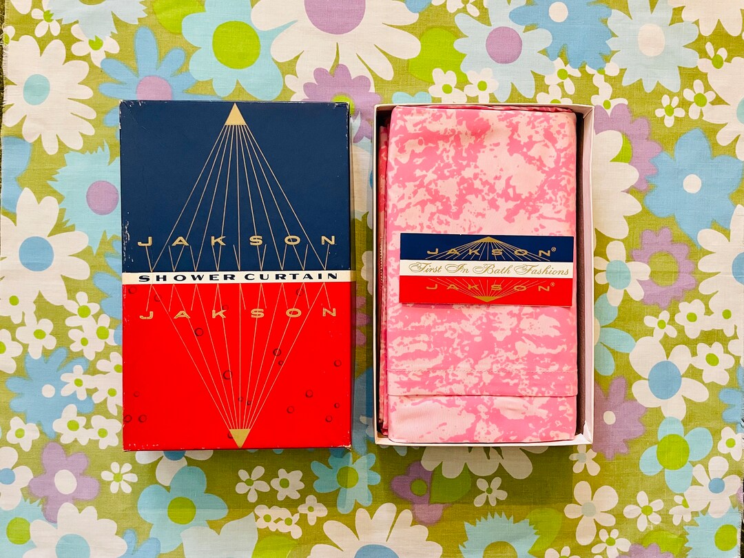 Vintage 60's Reverie Pink Standard Shower Curtain in Original Jakson ...
