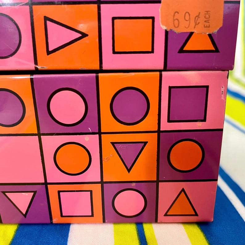 Vintage 60's/70's Metal File Box Recipe Storage Desk Organizer Mod ...