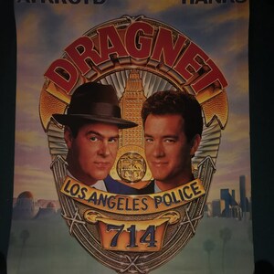 Vtg 1987 Dragnet Movie Poster Rare Tom Hanks Dan Akroyd - Etsy