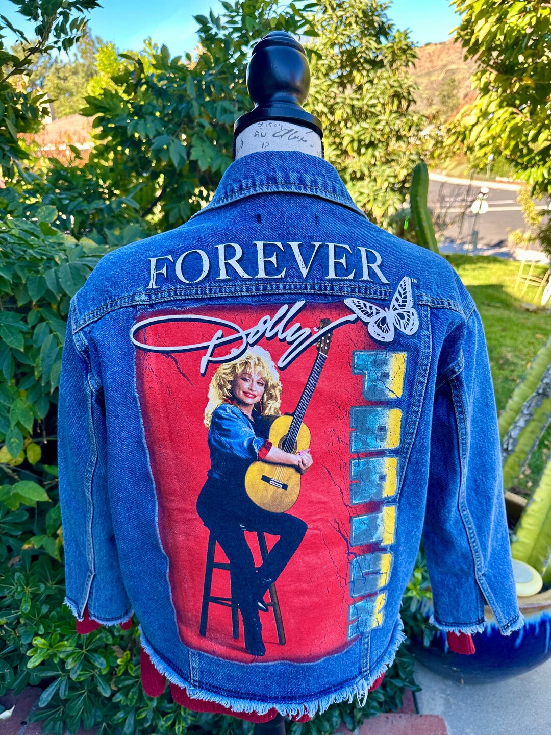 Rare Women's Forever Dolly Parton Fringe Jean Jacket Small-free ...