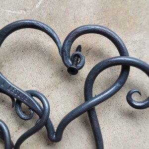 Welded Iron Hearts - Personalized Wall Artwork - Hand Forged Custom ...