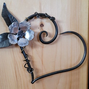 Forged Iron Heart Wall Artwork - Personalized Metal Sculpture - Wedding ...