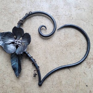 Forged Iron Heart Wall Artwork - Personalized Metal Sculpture - Wedding ...