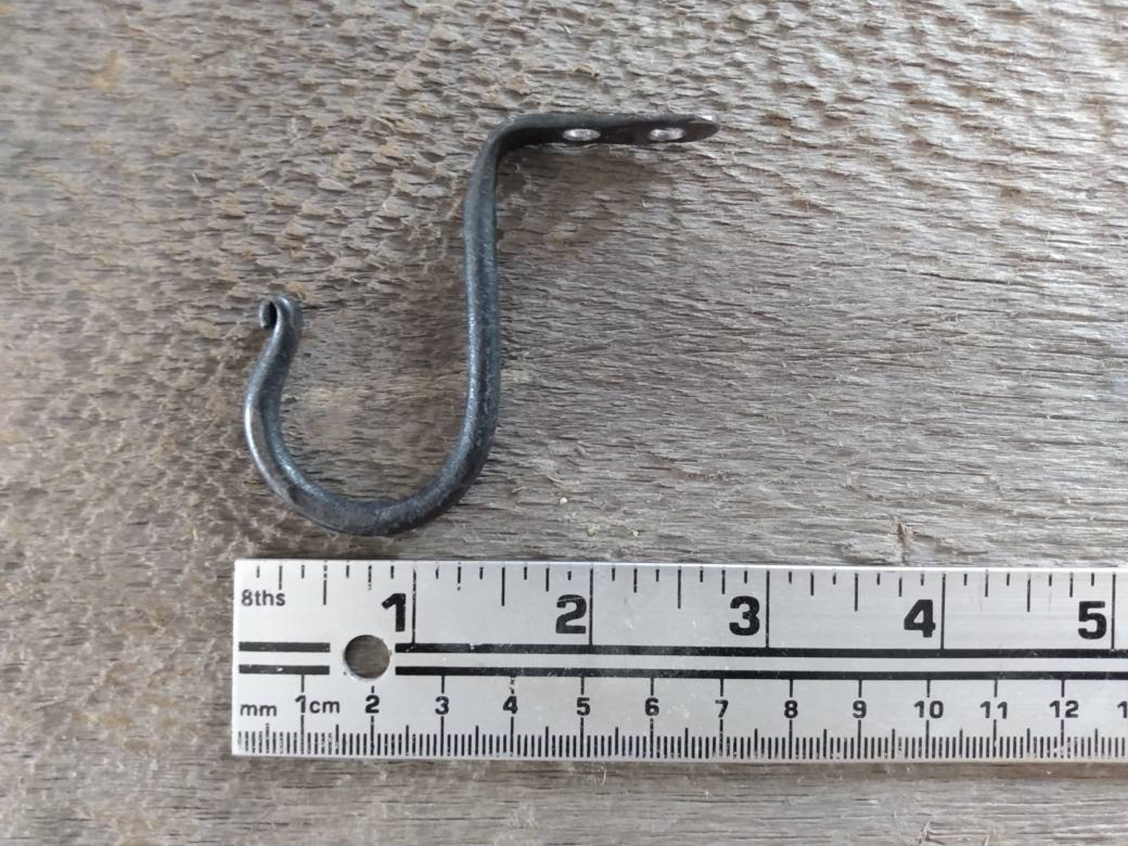 Simple Forged Hooks set of 2 12 Undermount Hooks Under - Etsy Canada