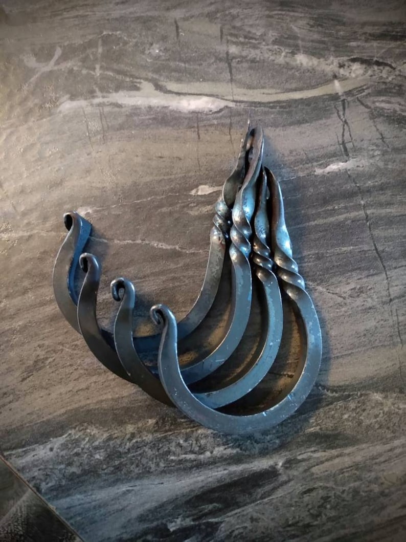 Forge Twisted Wall Hook (medium Size) - Rustic Forged Hook - Metal ...