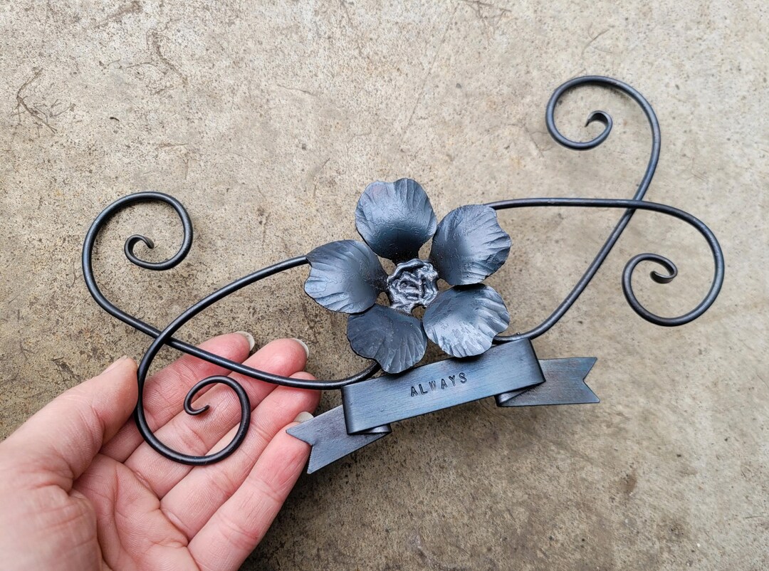 Forged Iron Heart Wall Artwork Personalized Metal Sculpture Wedding ...
