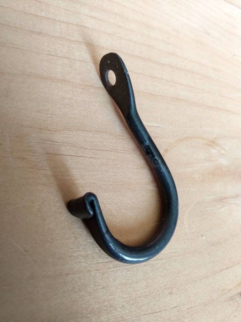 Hand-forged J Hooks: Rustic Blacksmith Kitchen Mug Hooks - Etsy