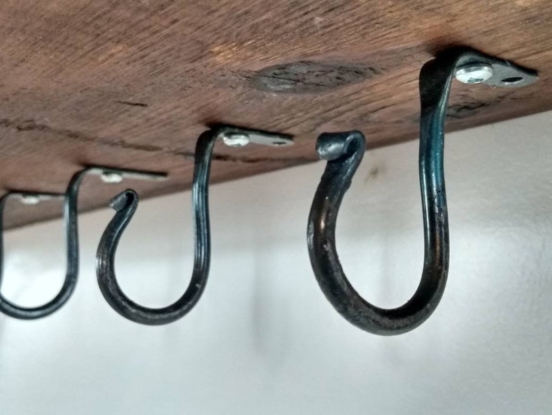Simple Forged Hooks set of 2 12 Undermount Hooks Under - Etsy Australia