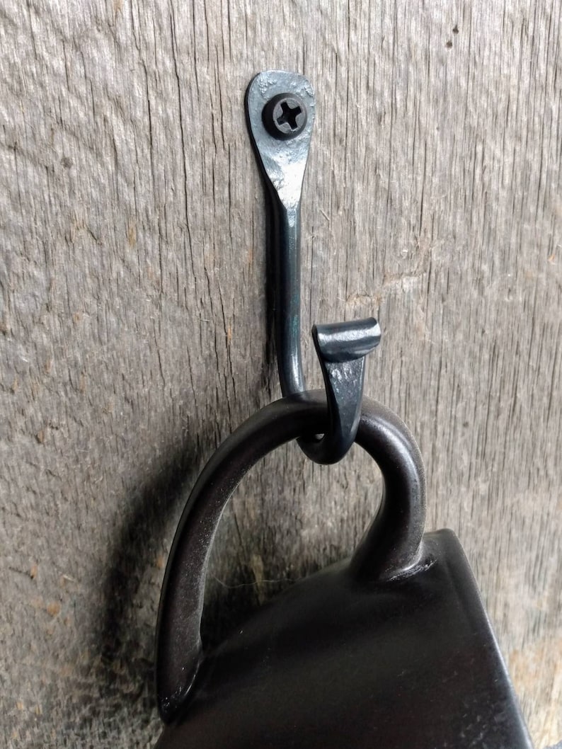 Hand-forged J Hooks: Rustic Blacksmith Kitchen Mug Hooks - Etsy