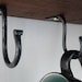 Simple Forged Hooks set of 2 12 Undermount Hooks Under Shelf Under ...