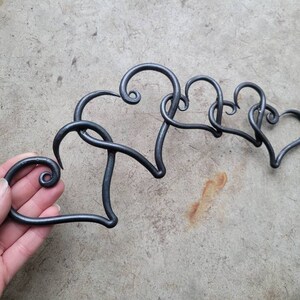 Welded Iron Hearts - Personalized Wall Artwork - Hand Forged Custom ...