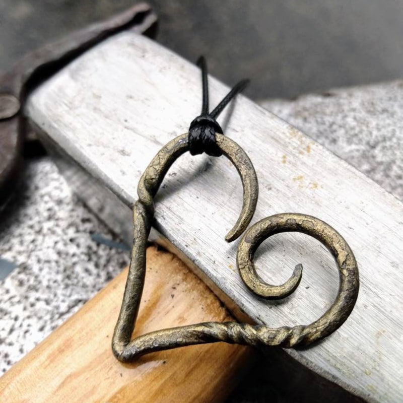 Hand Forged Heart - Etsy