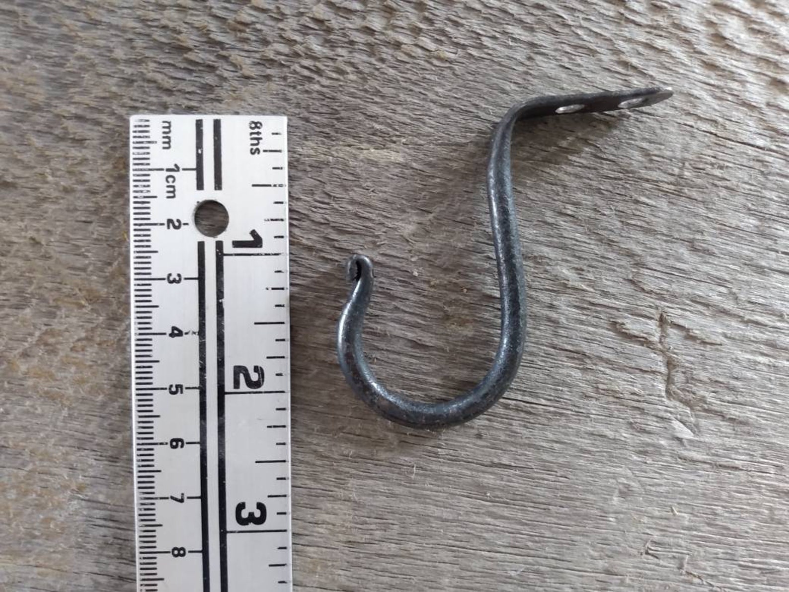 Simple Forged Hooks set of 2 12 Undermount Hooks Under | Etsy