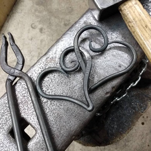 Family of Linked Hearts Hand Forged Personalized Wedding or - Etsy