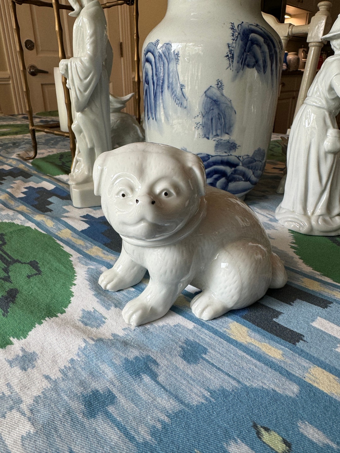 MMA Chinoiserie Porcelain Blanc De Chine Pug Dog - Etsy