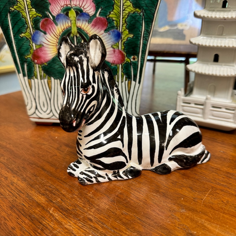 Ceramic Zebra Figurine - Etsy