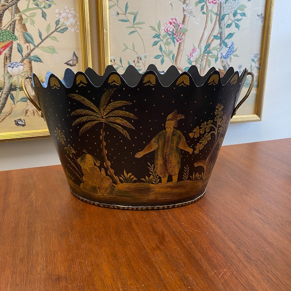 Tole Cachepot - Etsy