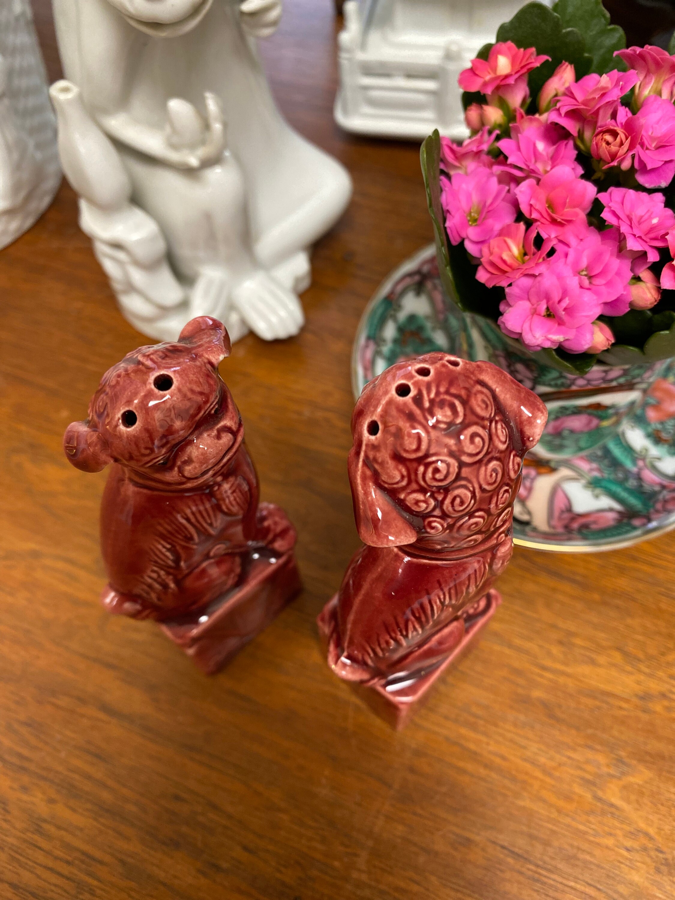 Chinoiserie Chinese Rose Foo Dog Lion Salt and Pepper S&P Shakers - Etsy