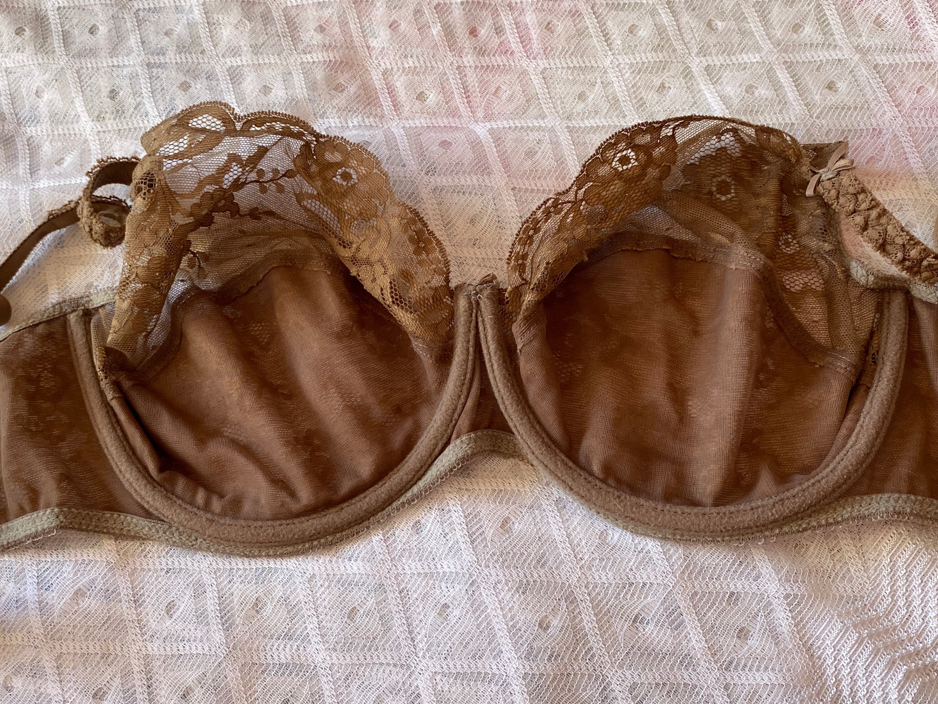 Vintage 1970s 1980s Coffee Brown Beige Lace Gossard Bra - Etsy UK