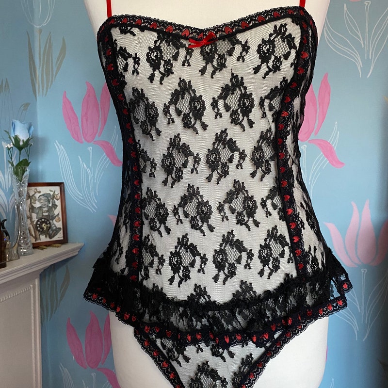 Black Lace Teddies - Etsy