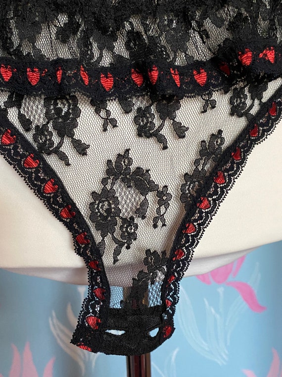 Vintage c. 1970s, 1980s Black Lace Teddy from Brettle… - Gem