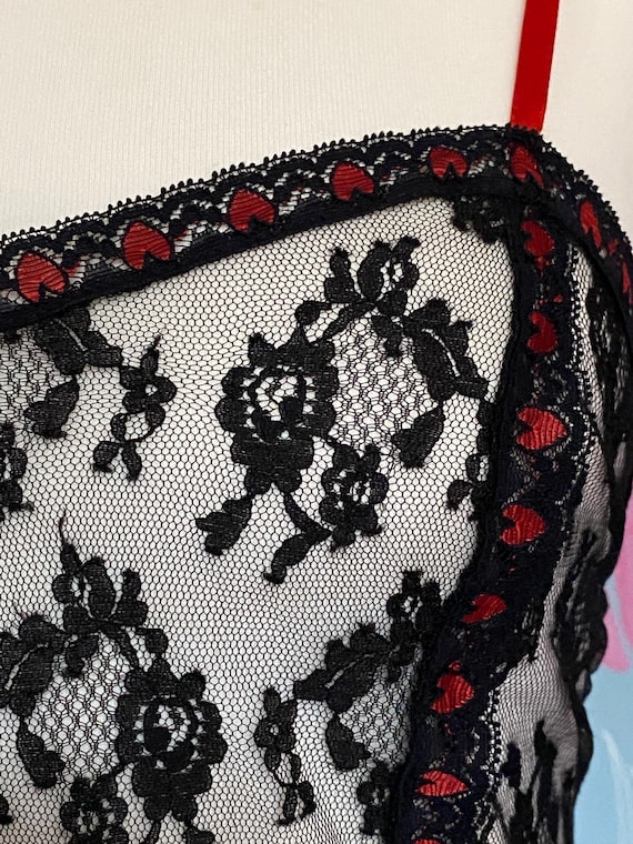 Vintage c. 1970s, 1980s Black Lace Teddy from Brettle… - Gem