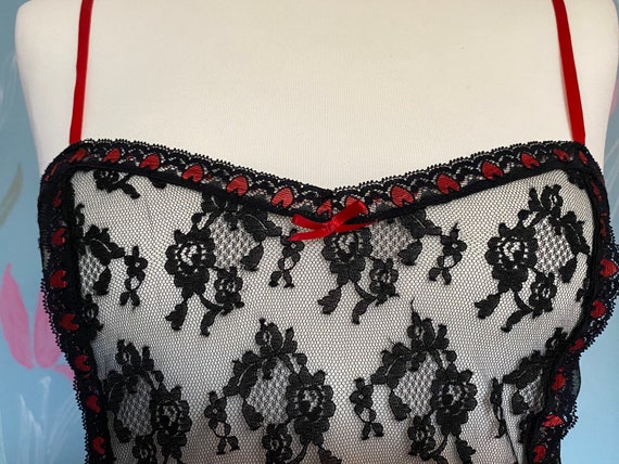 Vintage c. 1970s, 1980s Black Lace Teddy from Brettle… - Gem
