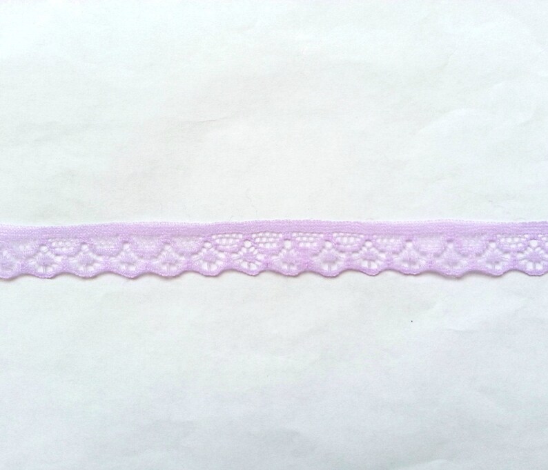 10 Yards of Half Inch Wide Purple Lace Ribbon/ Lavender Lace Ribbon ...