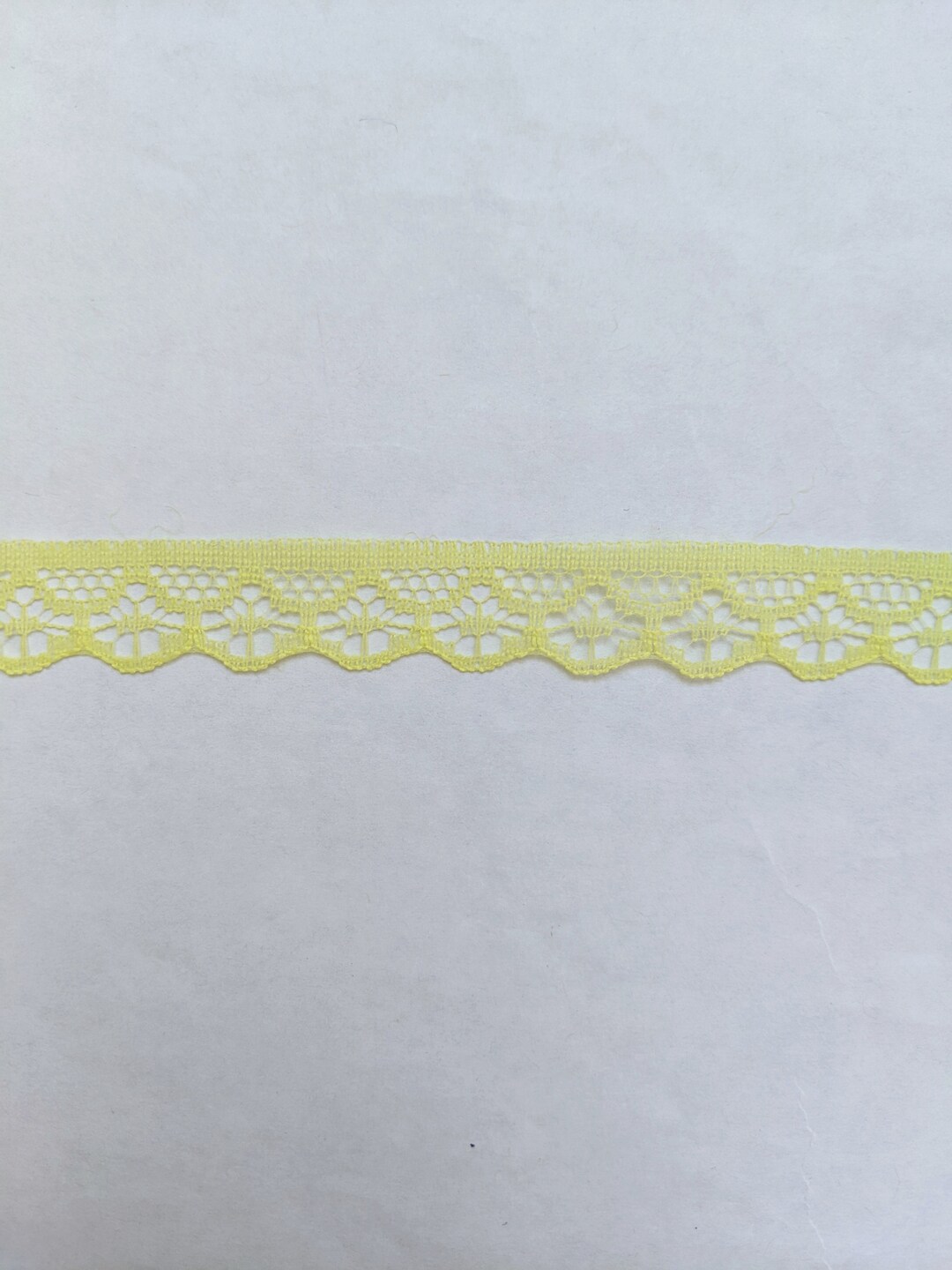 10 Yards of Half Inch Yellow Lace Ribbon/ 10 Yards of Half Inch Yellow ...