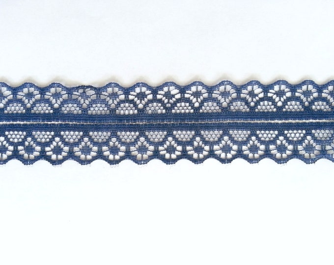 10 Yards of Navy Lace Trim/ Navy Lace Ribbon Approx. 1.1" (2.8 Cm) - Etsy