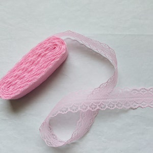 10 Yards of Light Pink Lace Trim/ Light Pink Lace Ribbon 1.1" (2.8 Cm ...