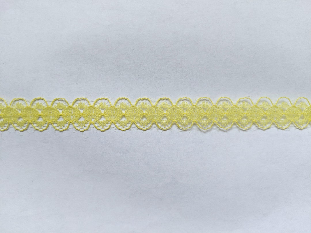 10 Yards of Yellow Lace Trim/ Yellow Lace Ribbon Approx. 0.55" (14 Mm ...