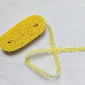 10 Yards of Yellow Lace Trim/ Yellow Lace Ribbon Approx. 0.55" (14 Mm ...