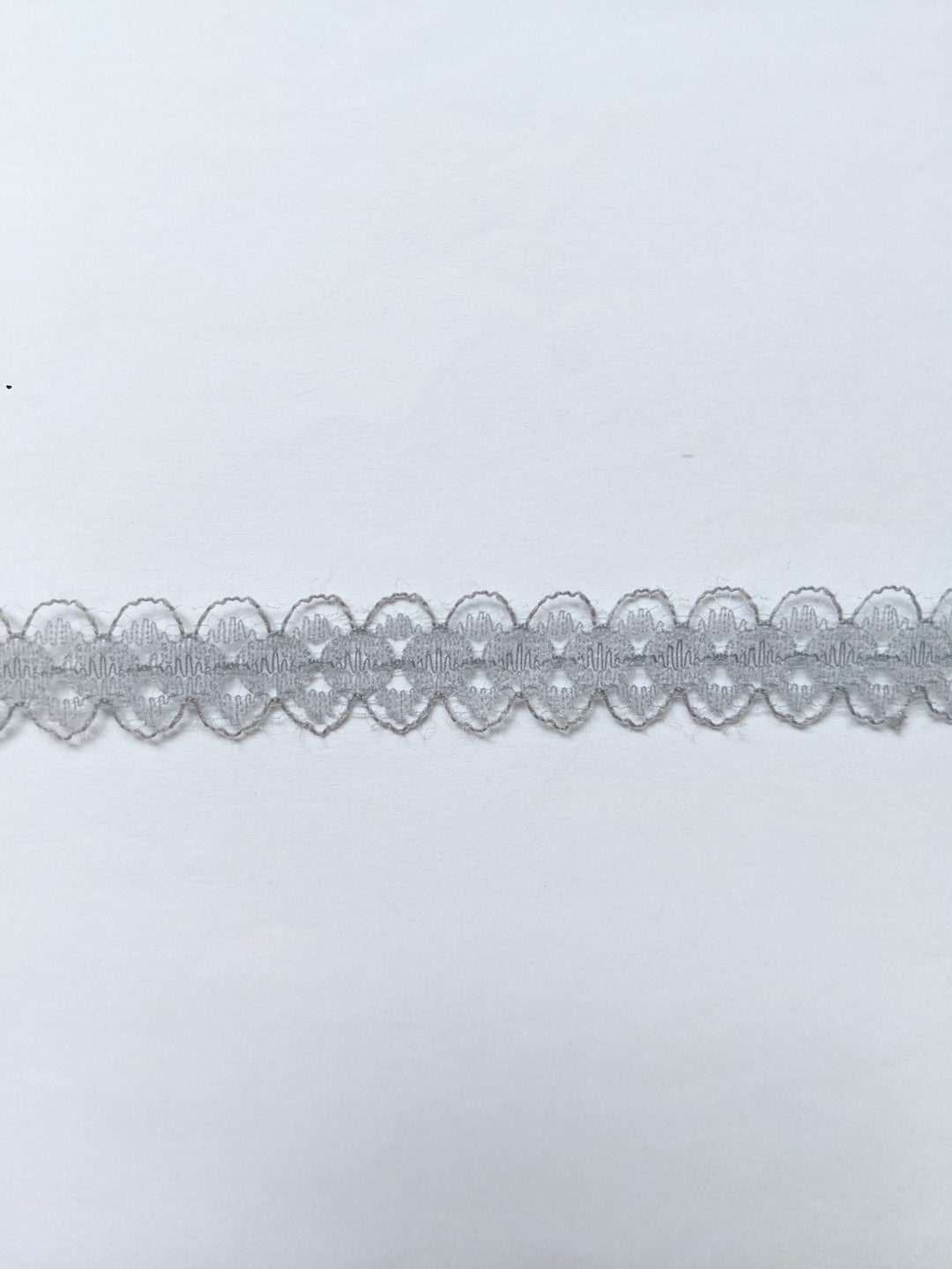 10 Yards of Light Grey Lace Trim/ Light Grey Lace Ribbon Approx. 0.55 ...