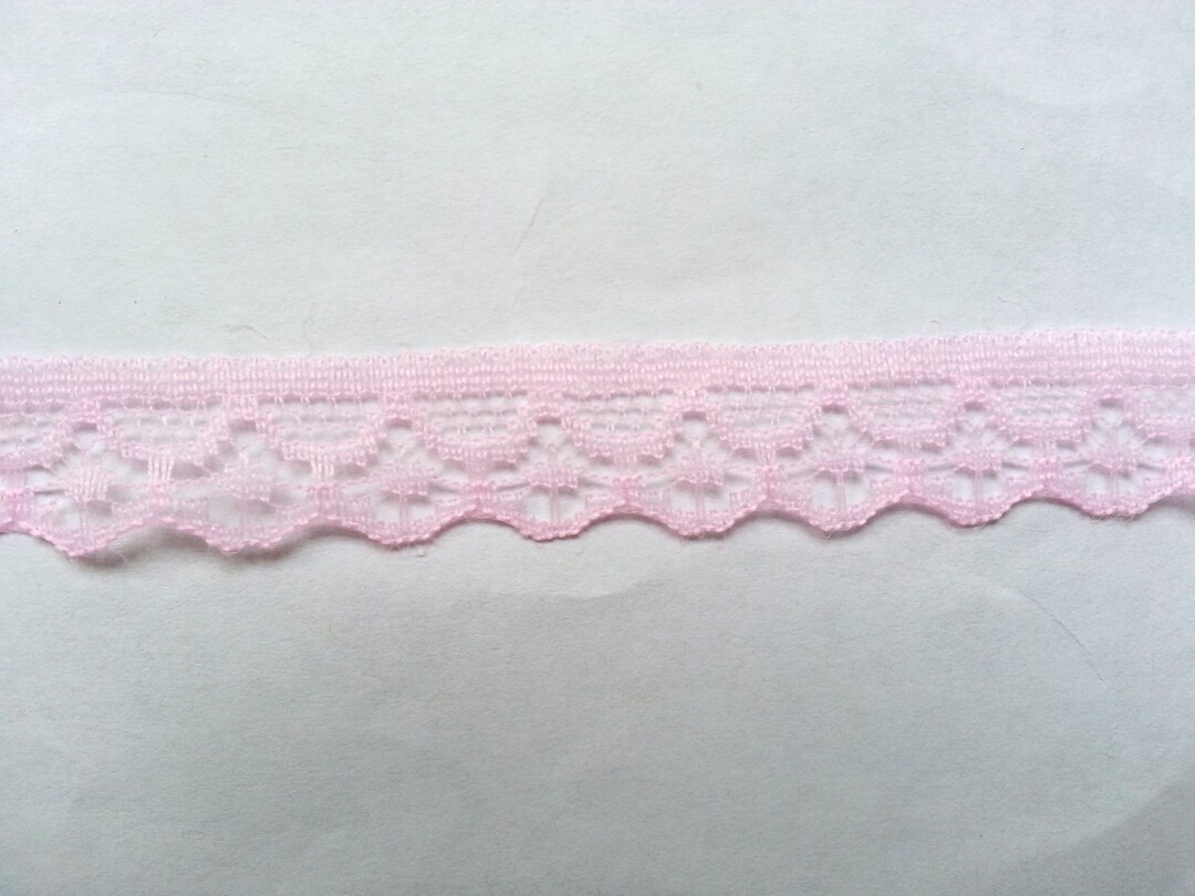 10 Yards of Half Inch Light Pink Lace Ribbon/ 10 Yards of 1/2 Inch ...
