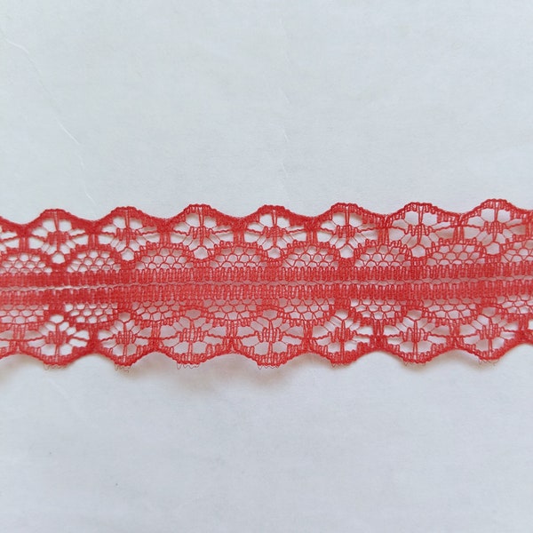 Red Lace Trim - Etsy